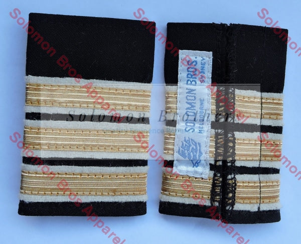 Purser Soft Epaulettes 3 Bar - Merchant Navy | Solomon Brothers Apparel