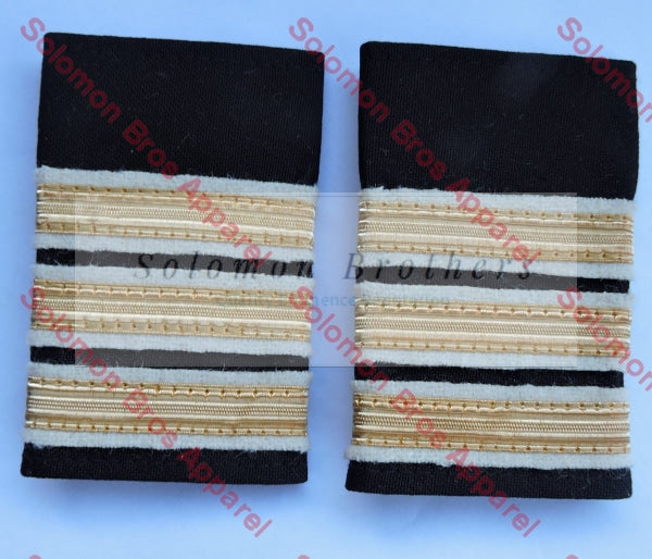 Purser Soft Epaulettes 3 Bar - Merchant Navy | Solomon Brothers Apparel